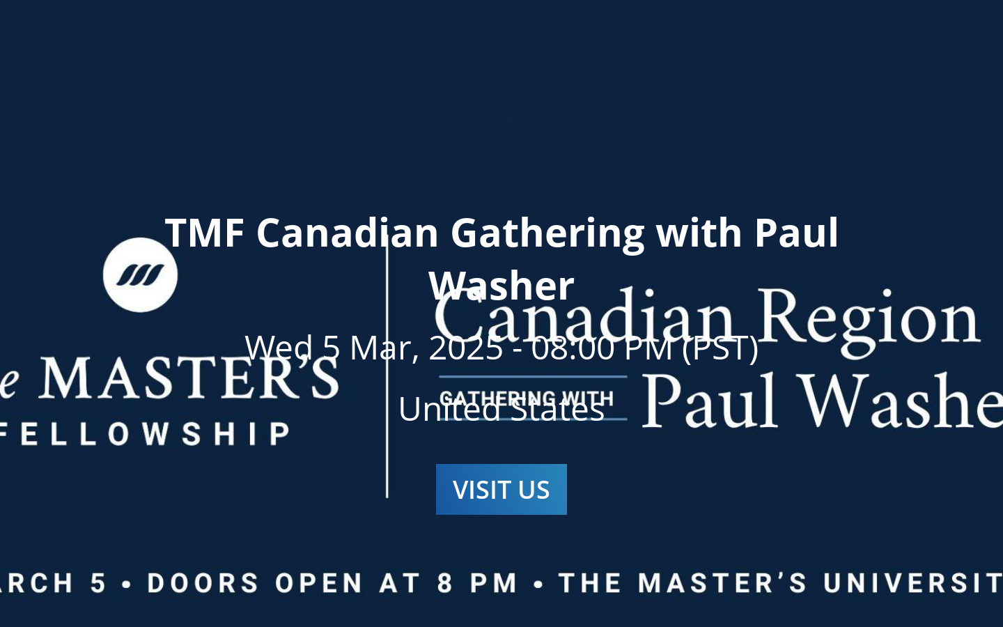 TMF Canadian Gathering with Paul Washer